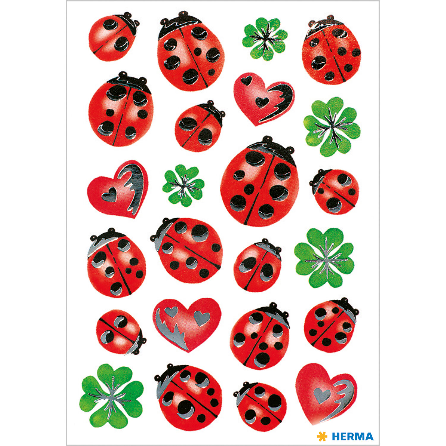 Sticker Marienkäfer, silber